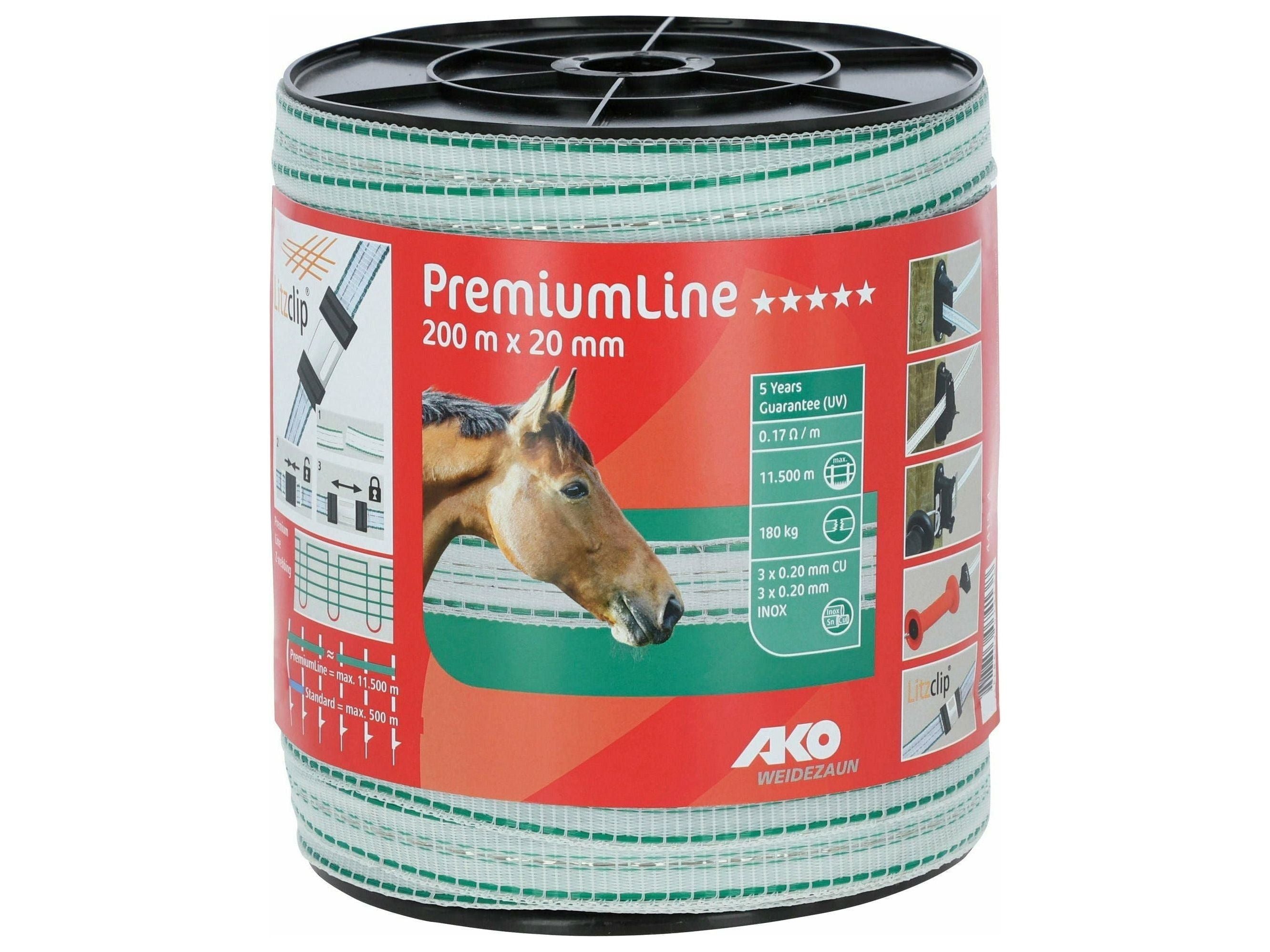 Ako PremiumLine electric fence tape 200m - 20mm | Icelandic horse